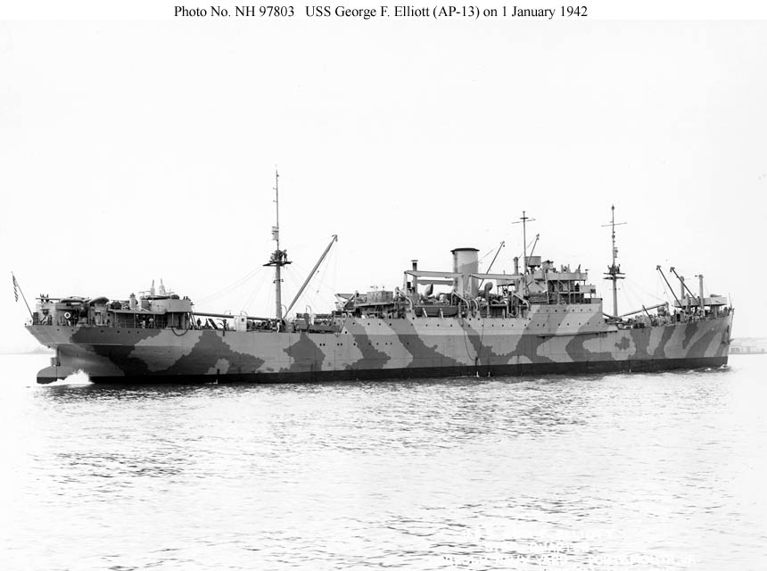 USS George F. Elliott (AP-13): Photographs