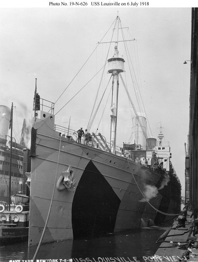 USN Ships--USS Saint Louis (1898) and USS Louisville (ID # 1644), 1918-1919